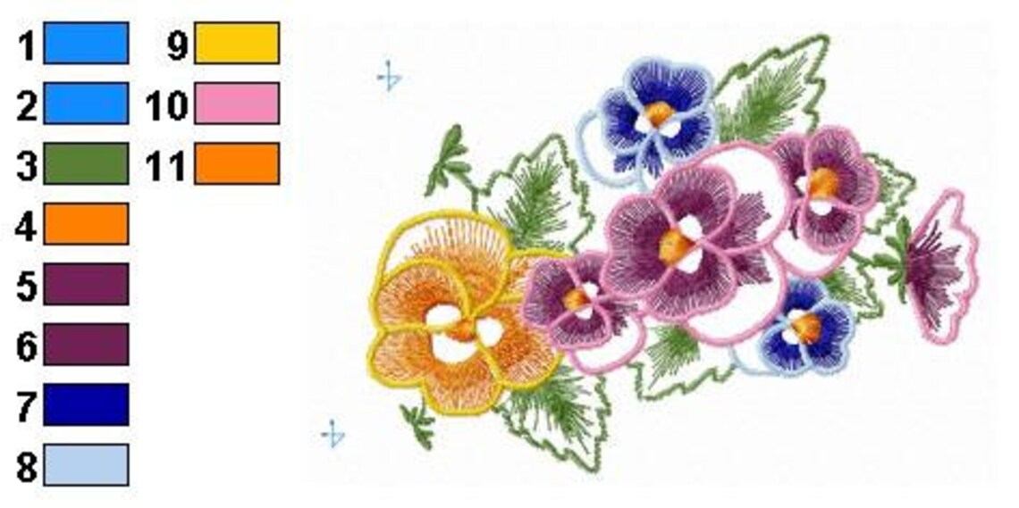 Flowers Machine Embroidery Design. - Etsy