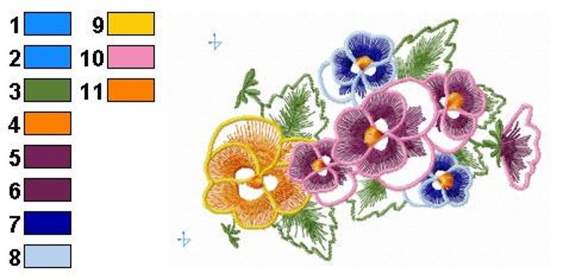 Flowers Machine Embroidery Design. - Etsy