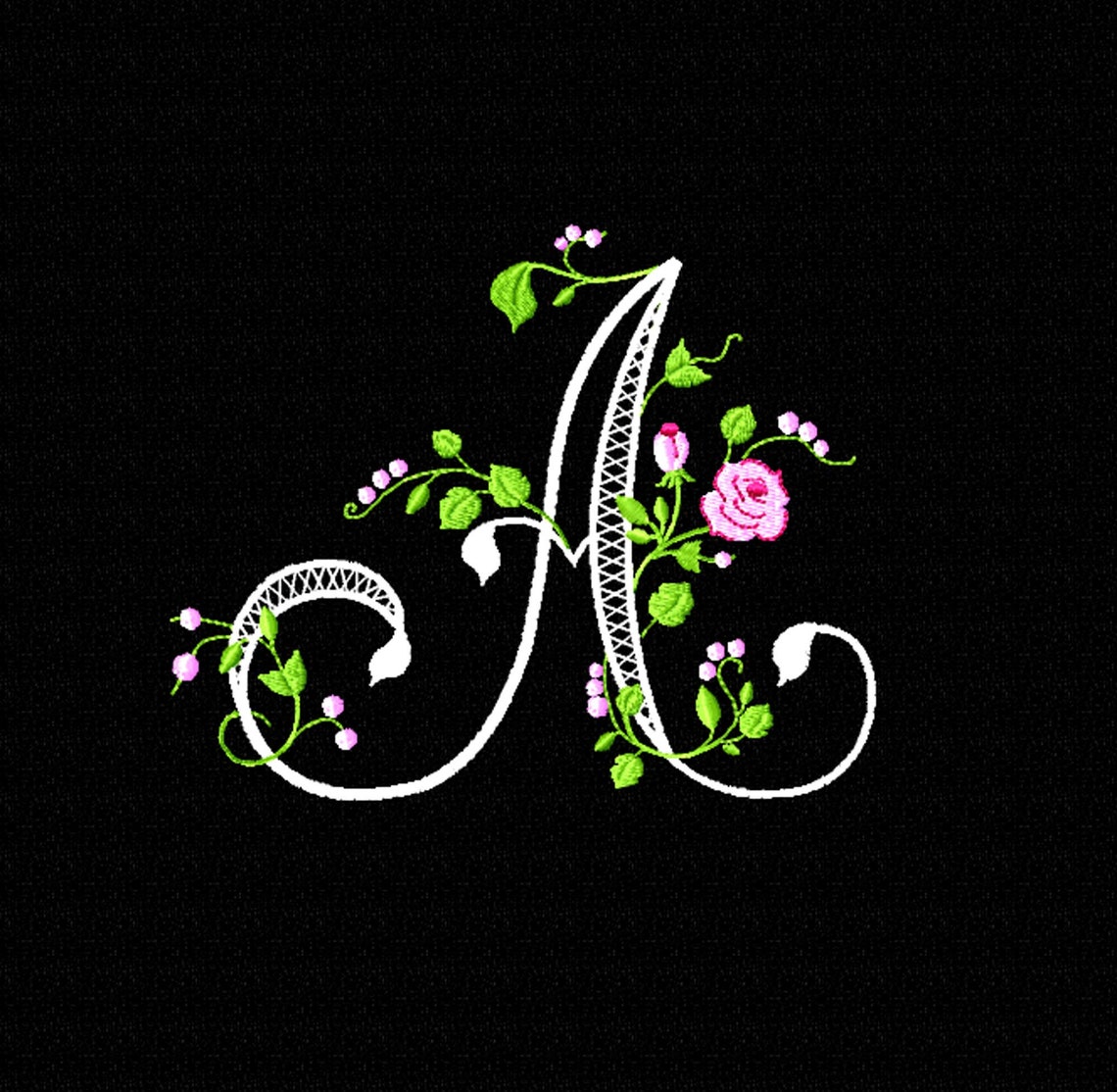 Font Machine Embroidery Design Monogram Pattern. the Letter A | Etsy