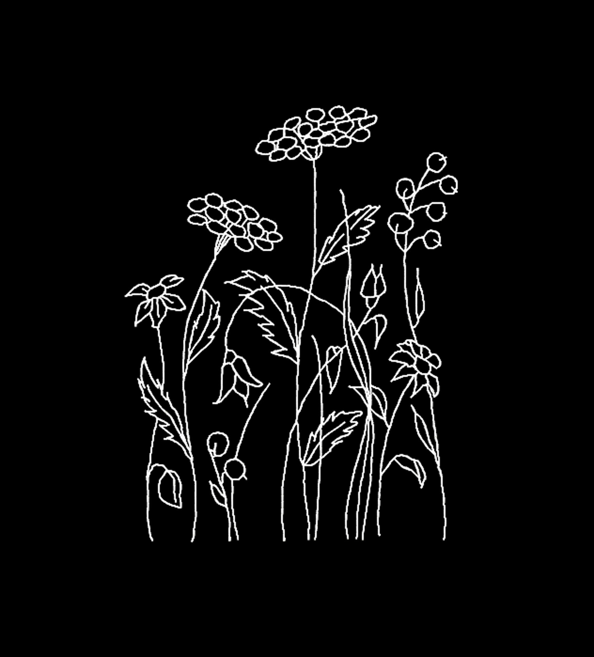 Flowers Border Machine Embroidery Design. One Line Embroidery | Etsy