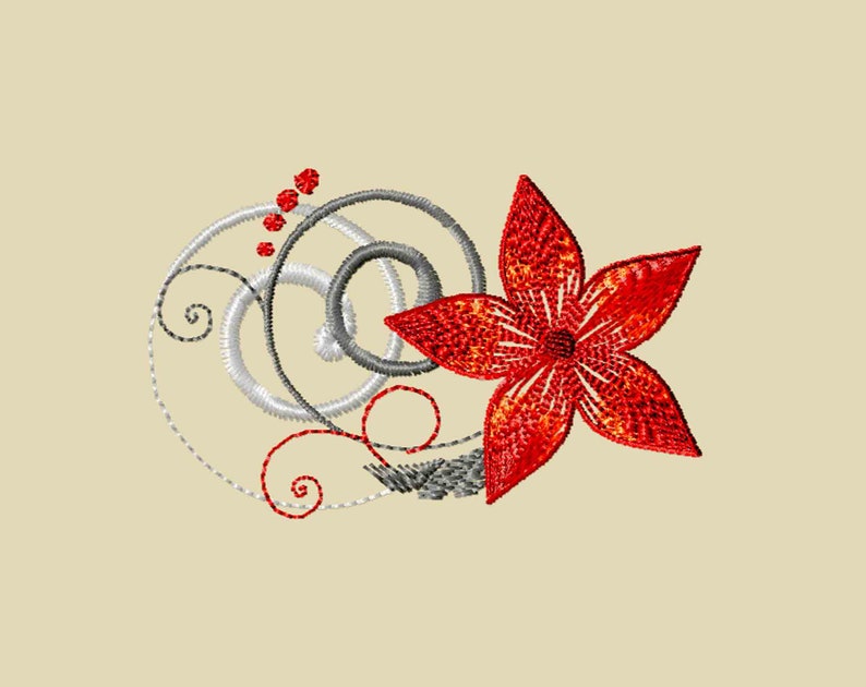 Floral machine embroidery designs. Flowers pattern. | Etsy