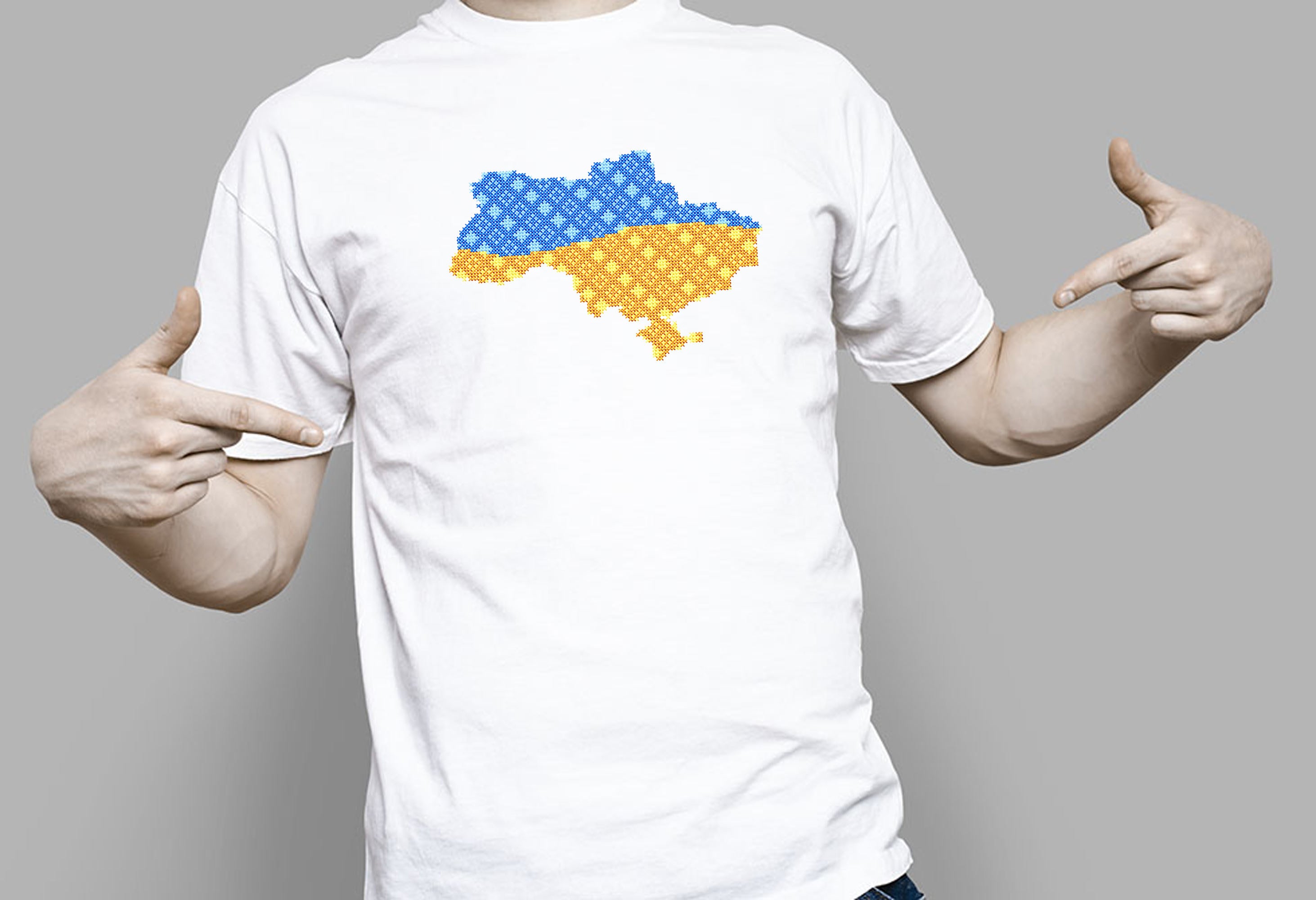 Ukrainian Map Hand and Machine Embroidery Design. Cross Stitch Digital ...