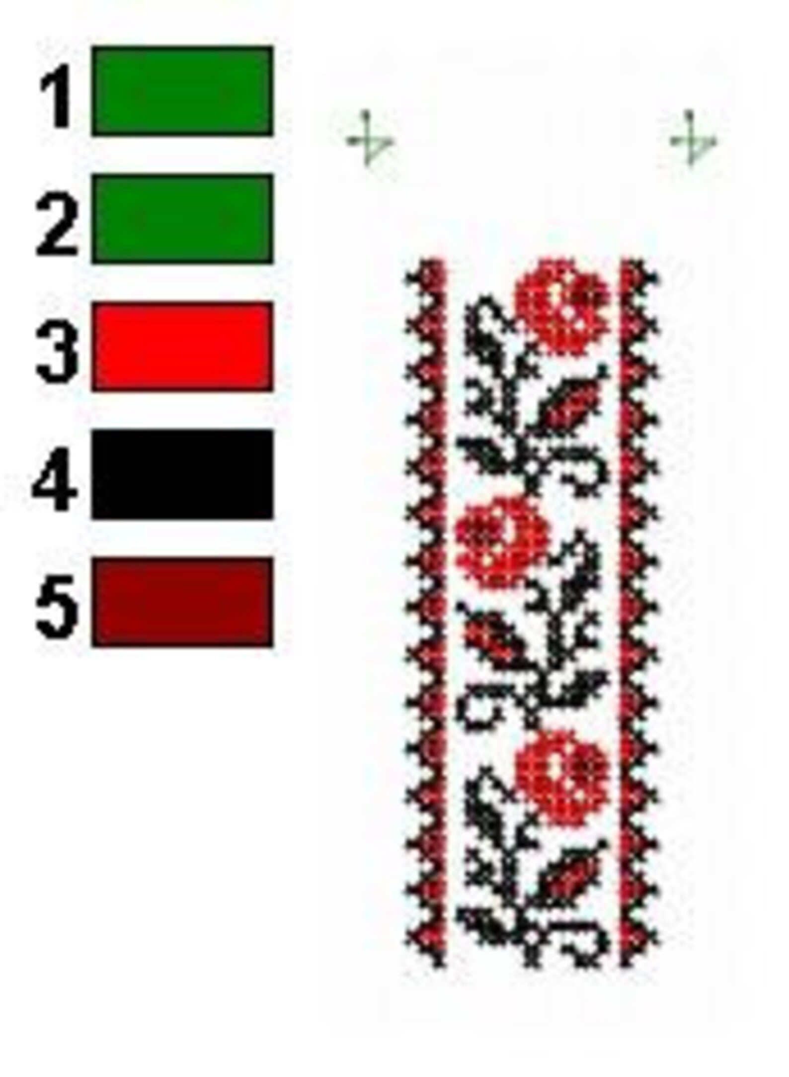 Flowers Machine Embroidery Design Folk Cross Stitch Pattern. Floral ...