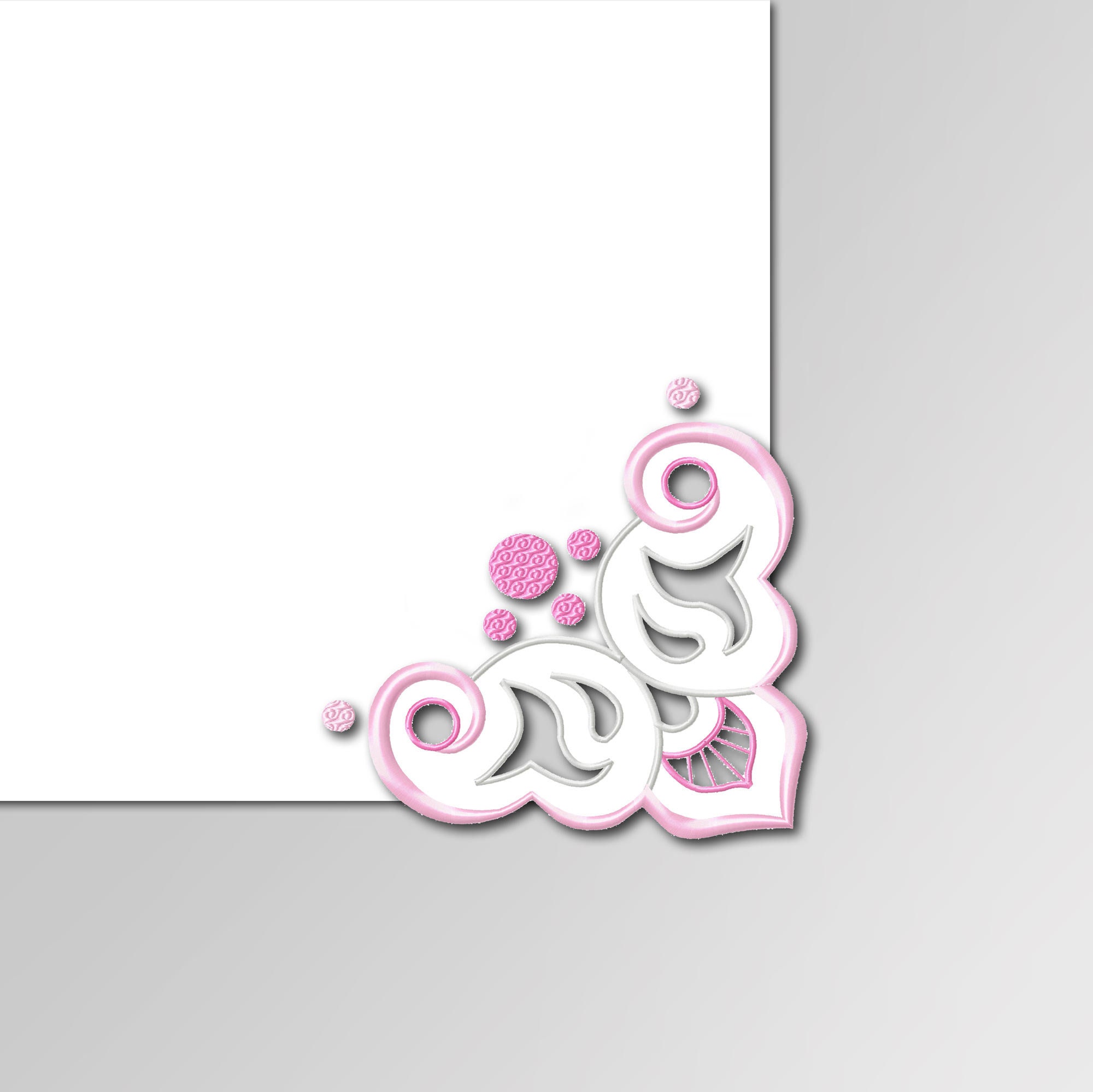 Cutwork Machine Embroidery Designs. Corner Cutwork Pattern. | Etsy