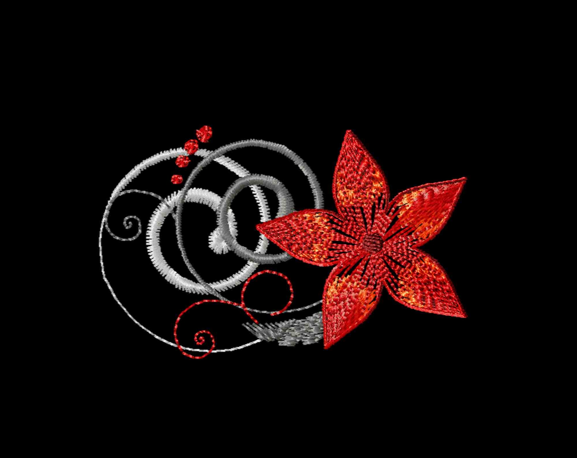 Floral Machine Embroidery Designs. Flowers Pattern. - Etsy