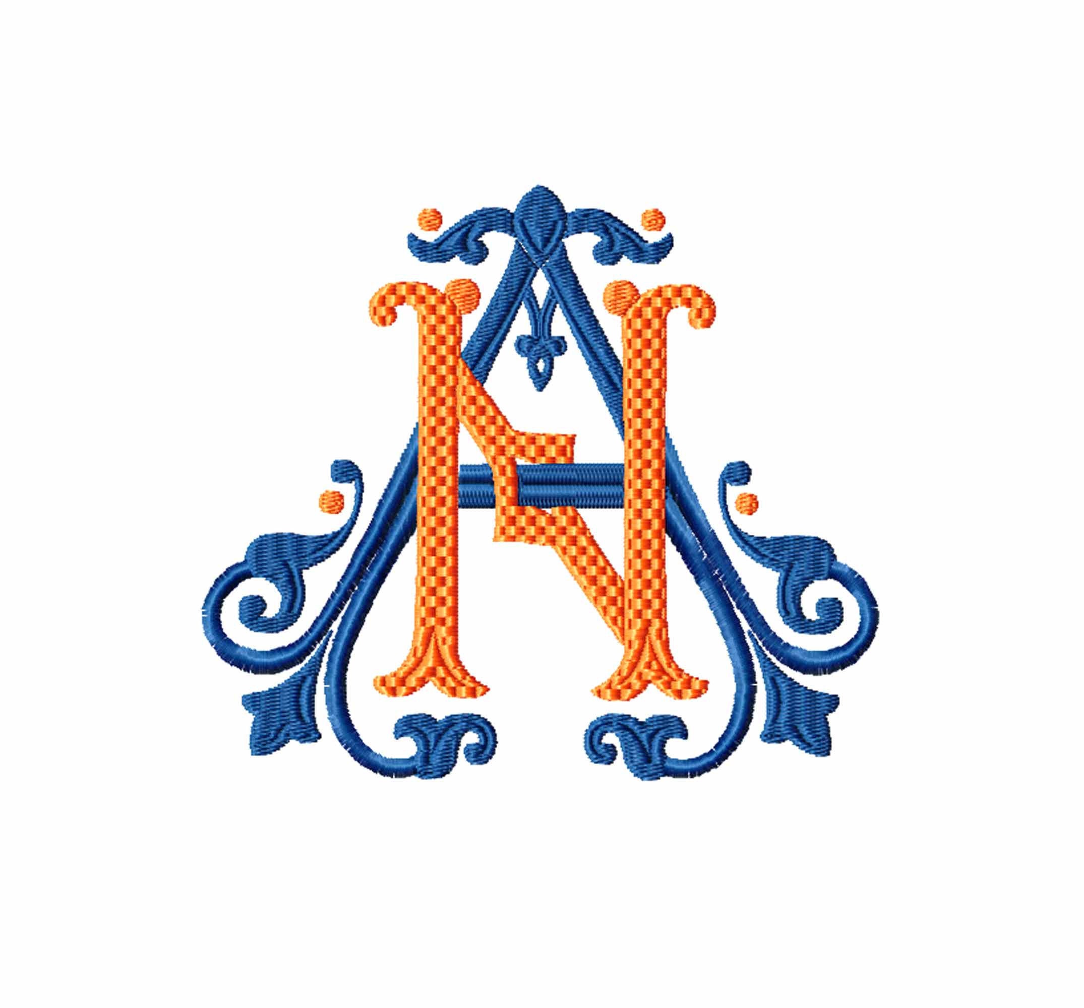 Monogram Machine Embroidery Design. Personalized Letter Custom - Etsy