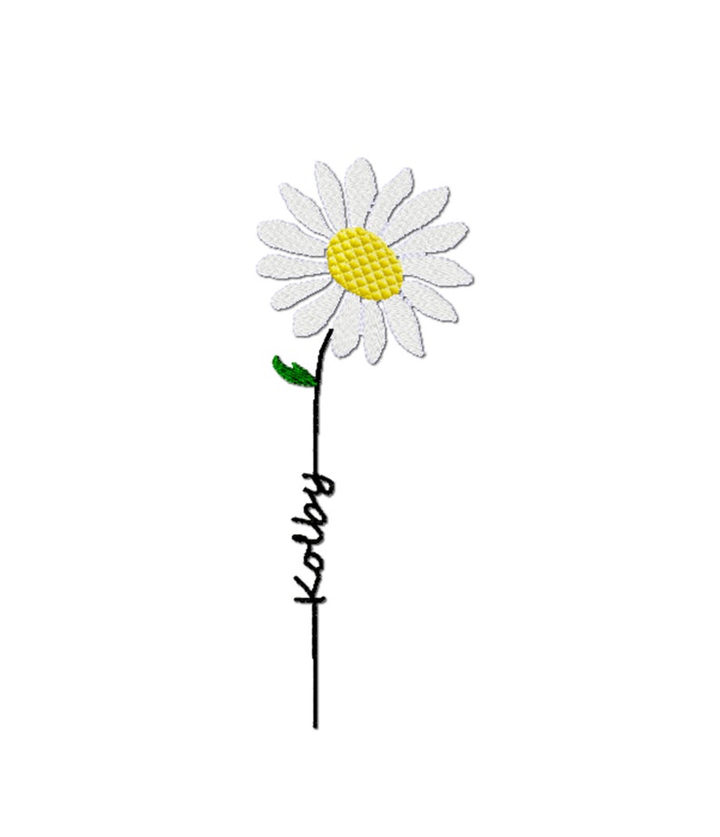 Personalized Embroidery Design. Flowers Name Machine | Etsy