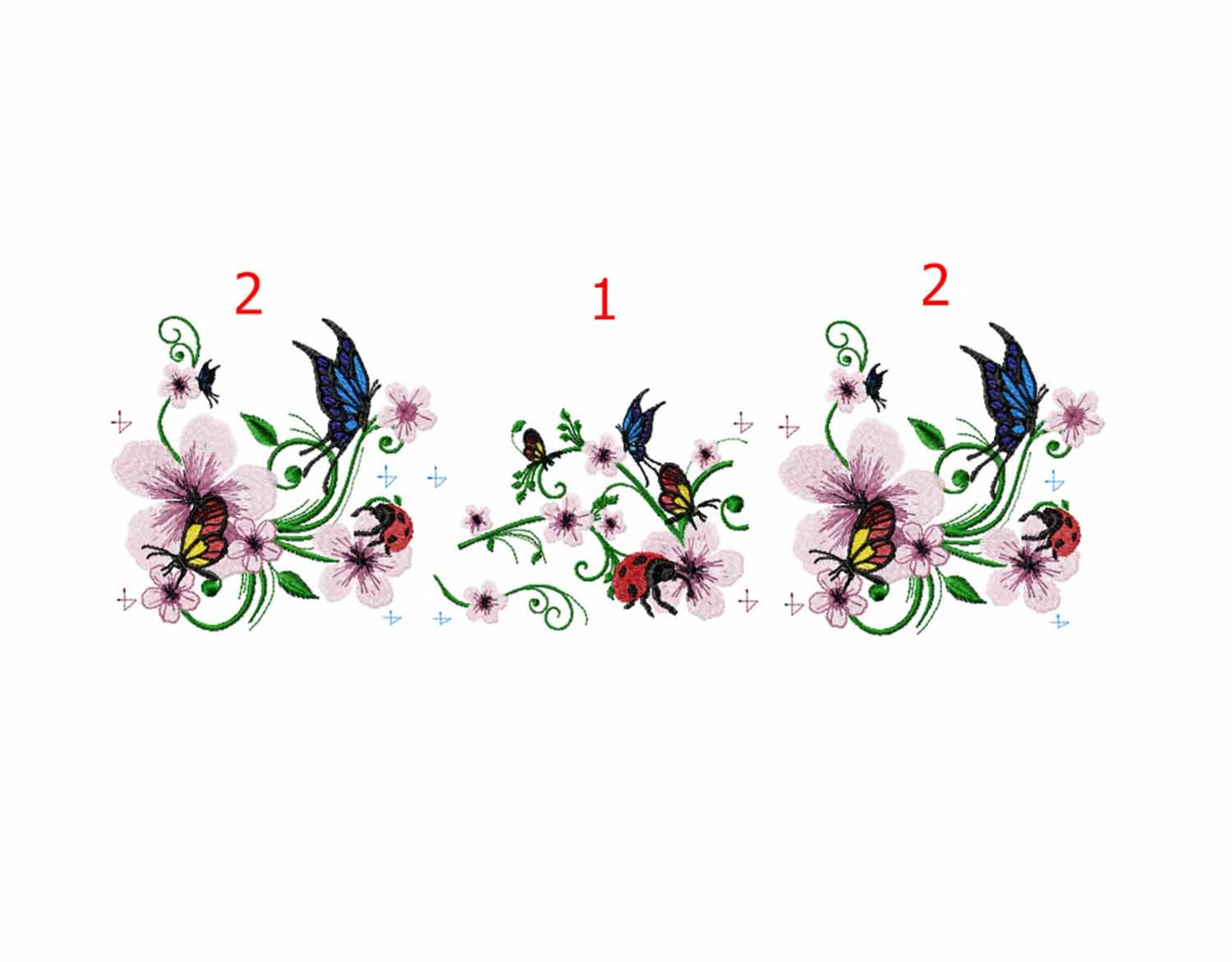 Machine Embroidery Border Designs. Flowers Pattern for Hoop 5 | Etsy