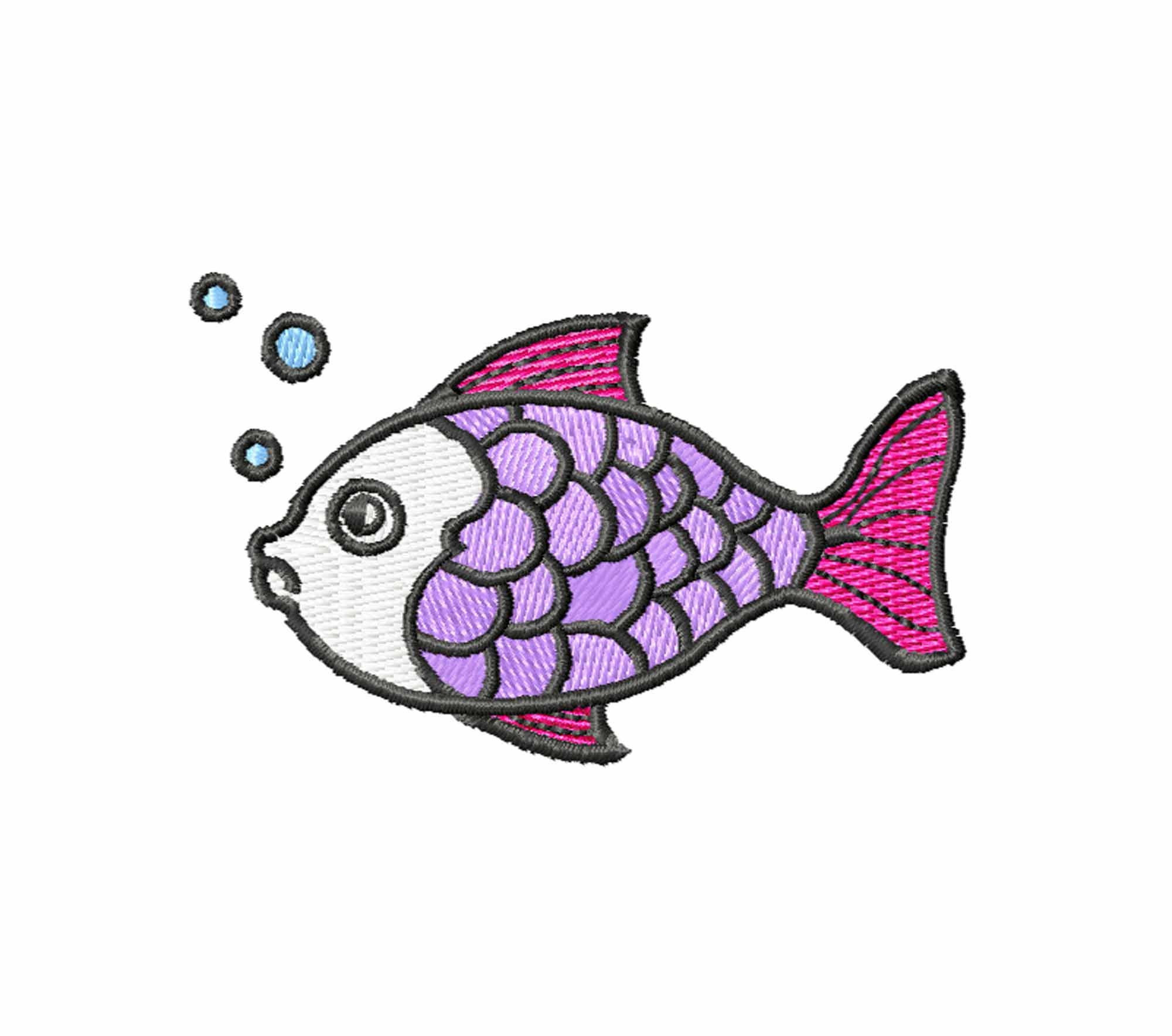 Set machine embroidery design. Fish pattern | Etsy