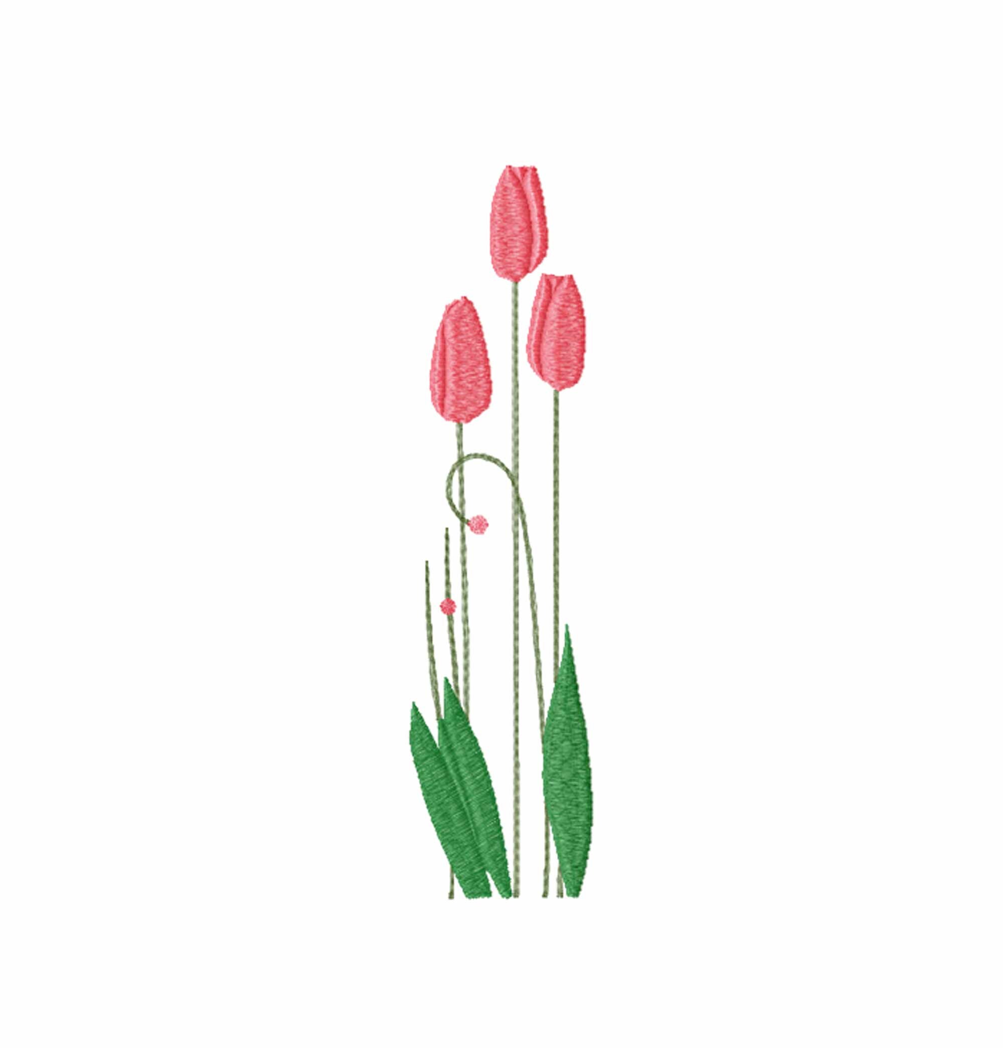 Flowers Machine Embroidery Designs. Tulips Digital Pattern. | Etsy