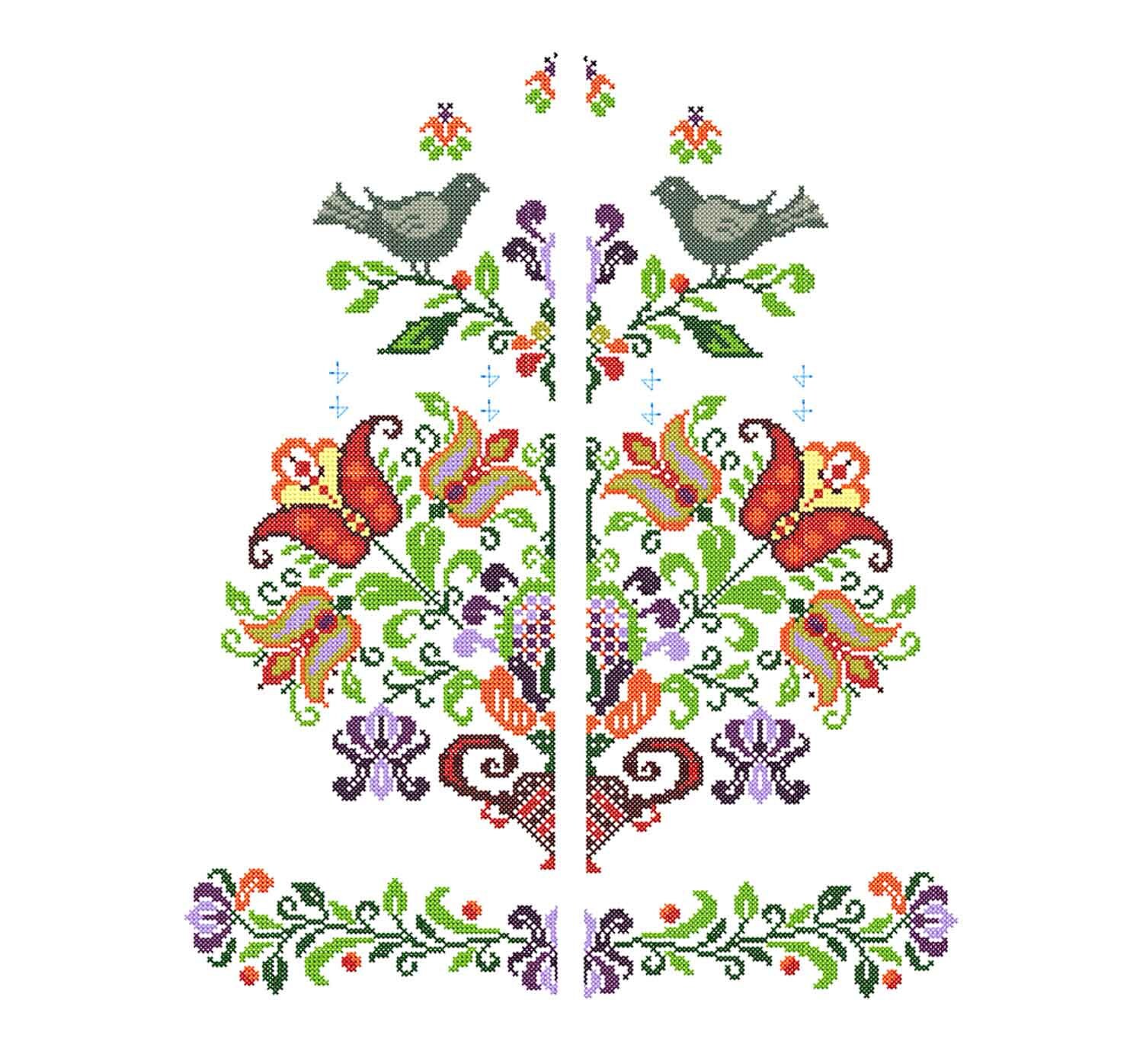 Folk Machine Hand Embroidery Designs. Floral Ethnic Digital - Etsy