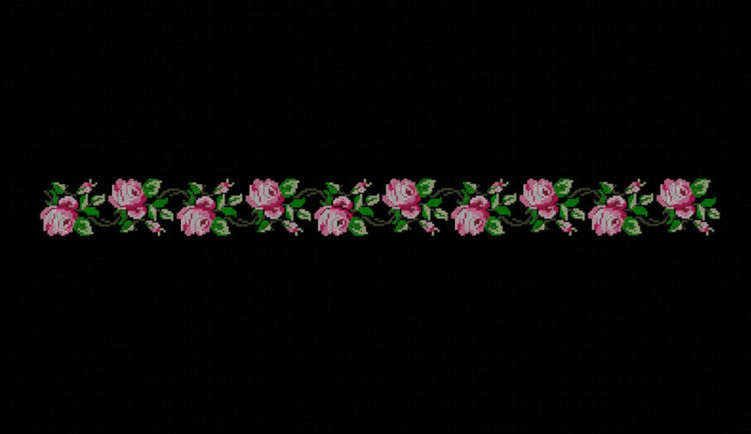 Roses Border Machine Embroidery Designs and PDF Hand Embroidery. - Etsy