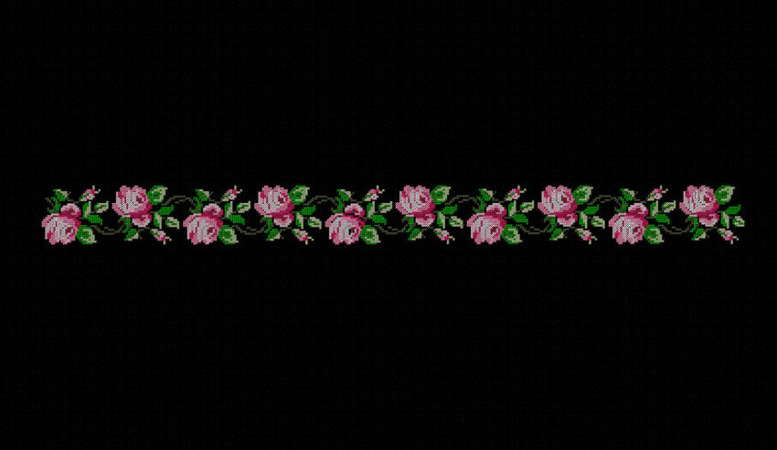 Roses Border Machine Embroidery Designs Cross Stitch Embroidery Pattern ...