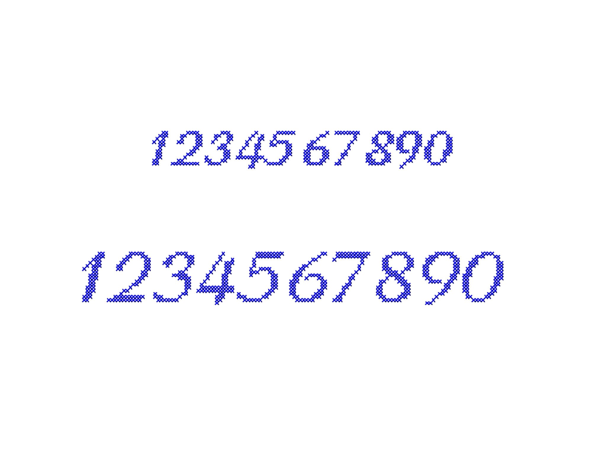Cross Stitch Numbers Machine Embroidery Design. Metric Pattern | Etsy