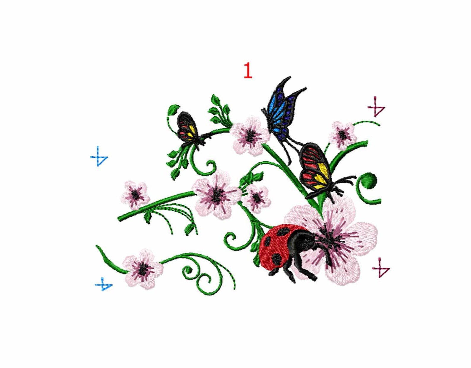 Machine Embroidery Border Designs. Flowers Pattern for Hoop 5 | Etsy