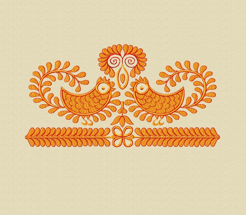 Folk Machine Embroidery design Slovak ethnic pattern. Vintage | Etsy