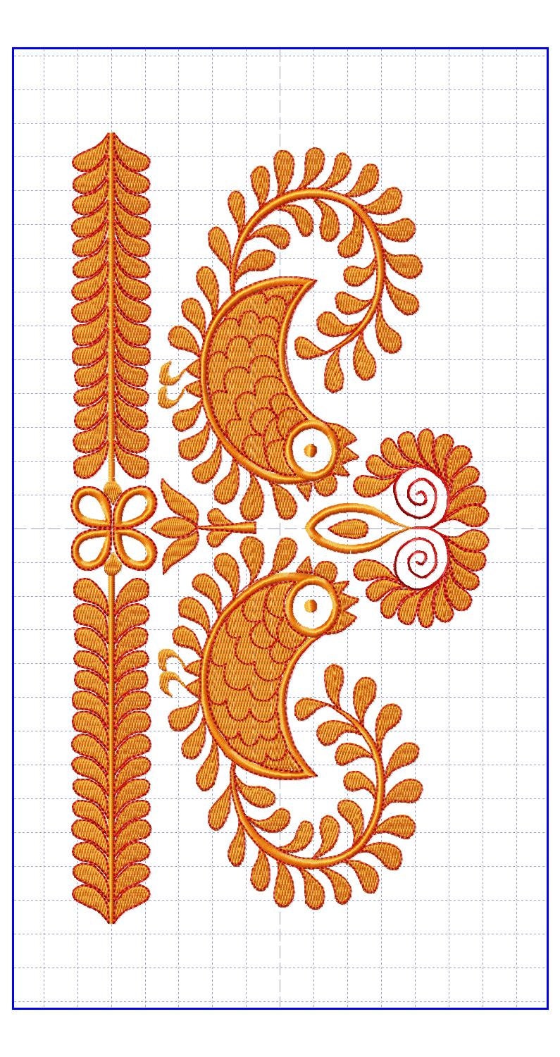 Folk Machine Embroidery design Slovak ethnic pattern. Vintage | Etsy