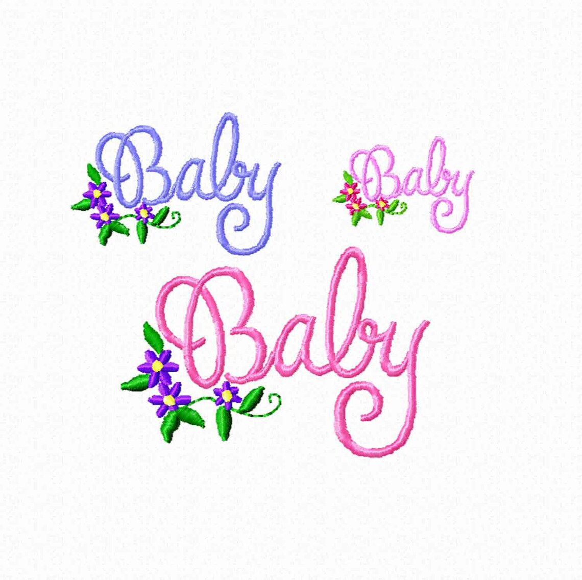 Baby Machine Embroidery Design Font Embroidery Pattern Set 3 | Etsy