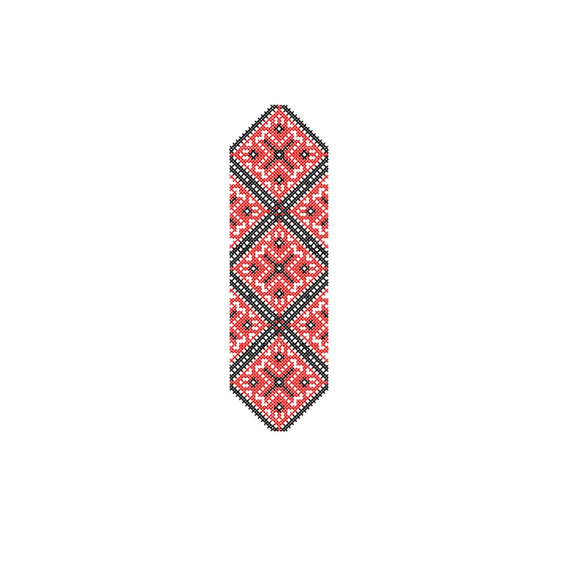 Geometric Machine Embroidery Pattern Cross Stitch. Set Ukrainian ...