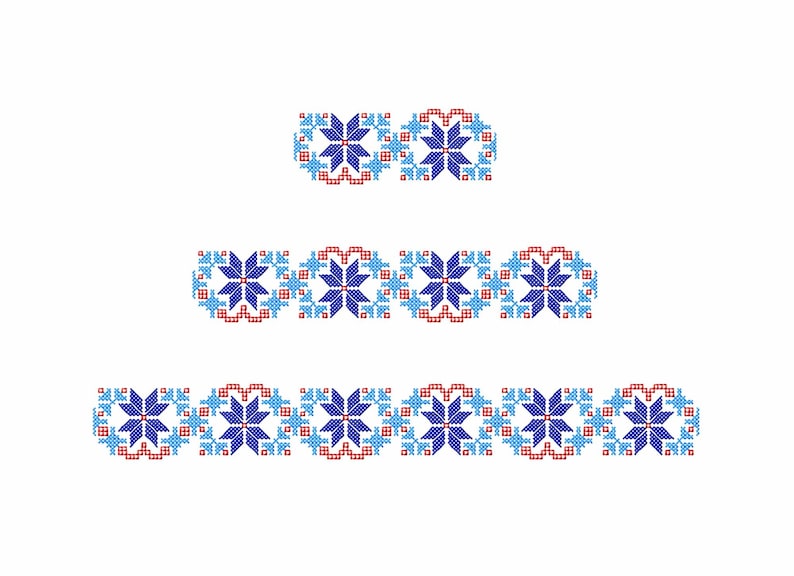 Machine Embroidery Designs. Folk Border Pattern. Set Digital - Etsy