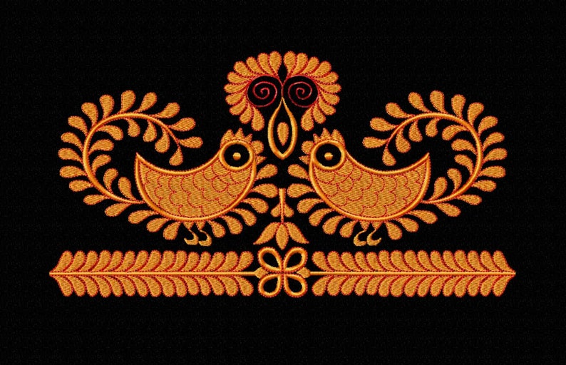 Folk Machine Embroidery Design Slovak Ethnic Pattern. Vintage - Etsy