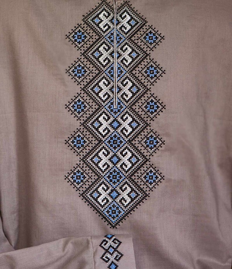 Folk Machine Embroidery Design Ukrainian Cross Stitch Pattern. Set ...