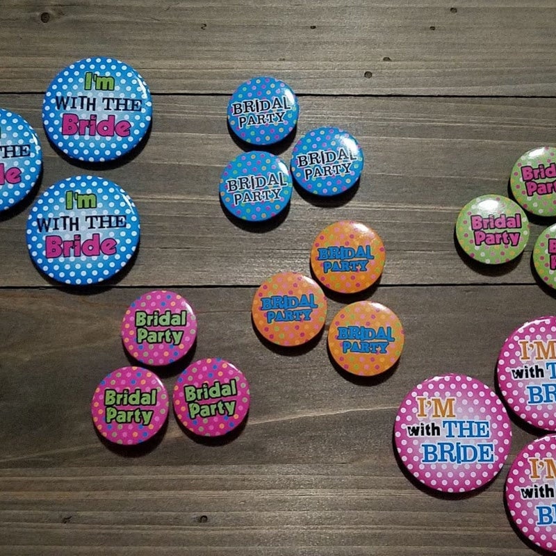 Bridal Party Buttons - Etsy