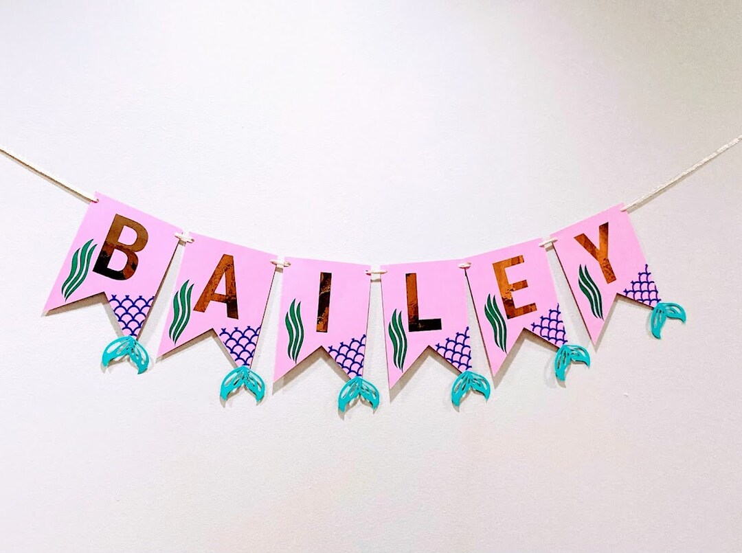 Personalized Mermaid Banner - Etsy