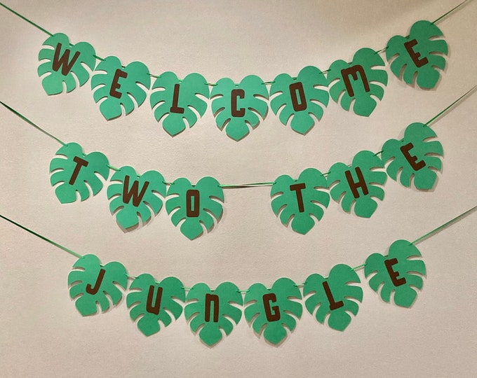 Welcome Two the Jungle Banner -2nd Birthday Banner - Etsy