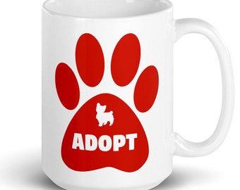 Pet Adoption Mug, Pet Mug, Adopt Don't Shop Mug, Pet Gift, Animal Mug ...