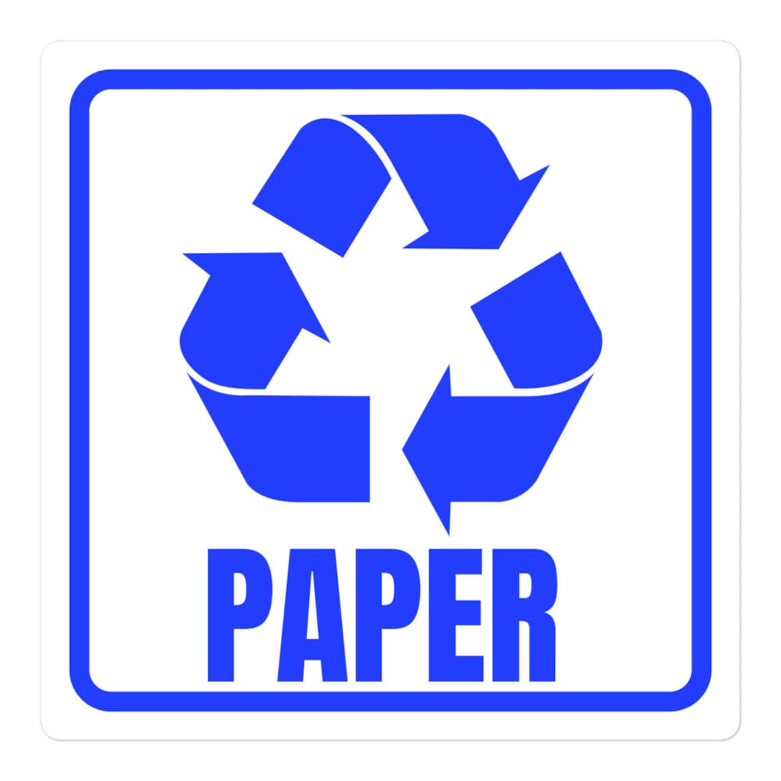 Recycle Symbol Bubble-free Stickers Recycle Paper Sign - Etsy Canada