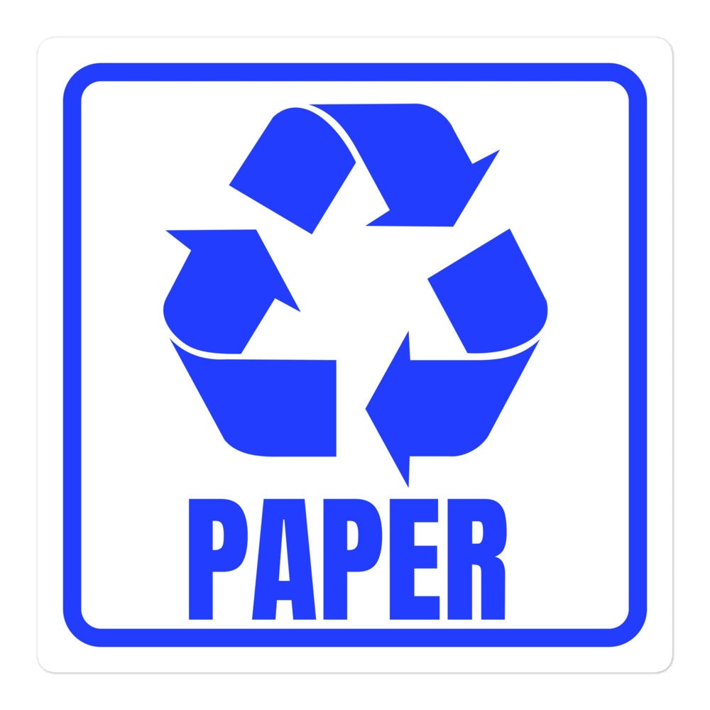 Recycle Symbol Bubble-free Stickers Recycle Paper Sign - Etsy Canada
