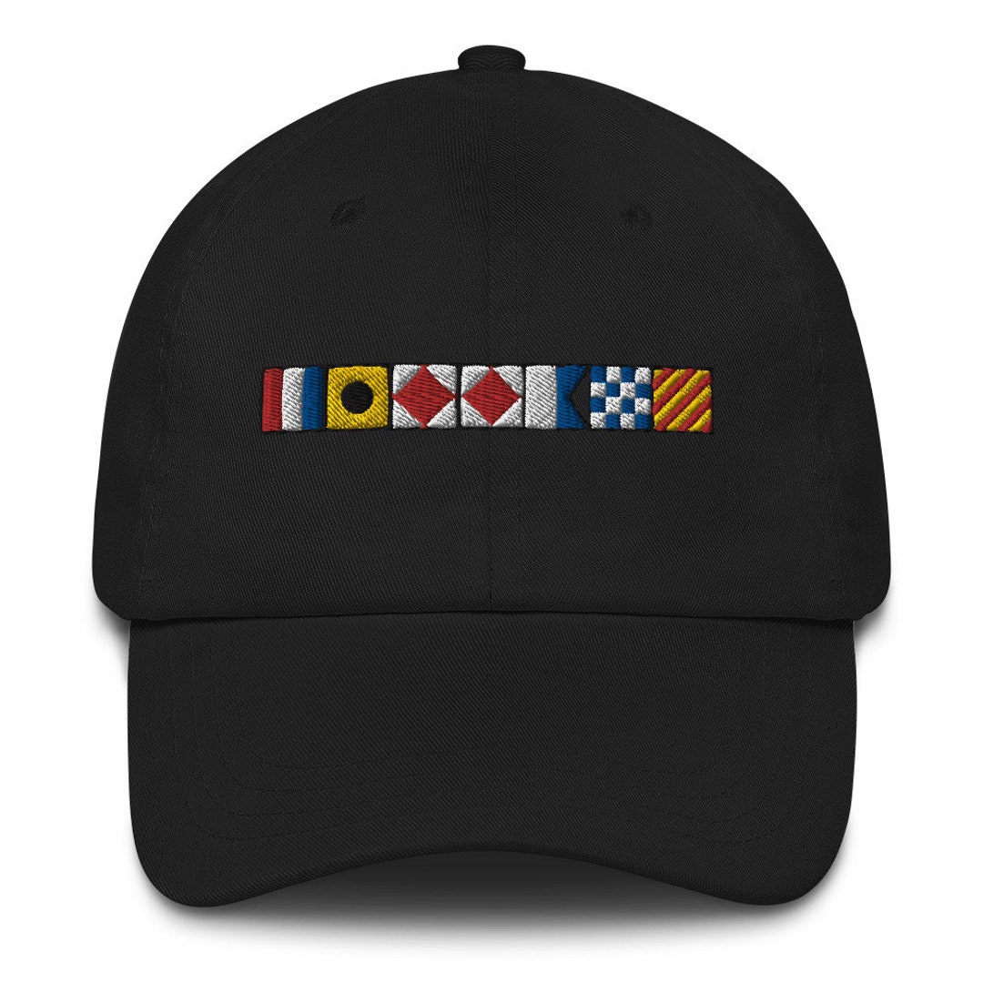 Personalized Nautical Flags Dad Hat, Custom Dad Hat With Semaphore ...