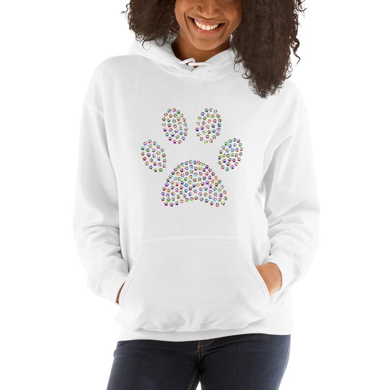 Paw Print Hooded Sweatshirt - Etsy