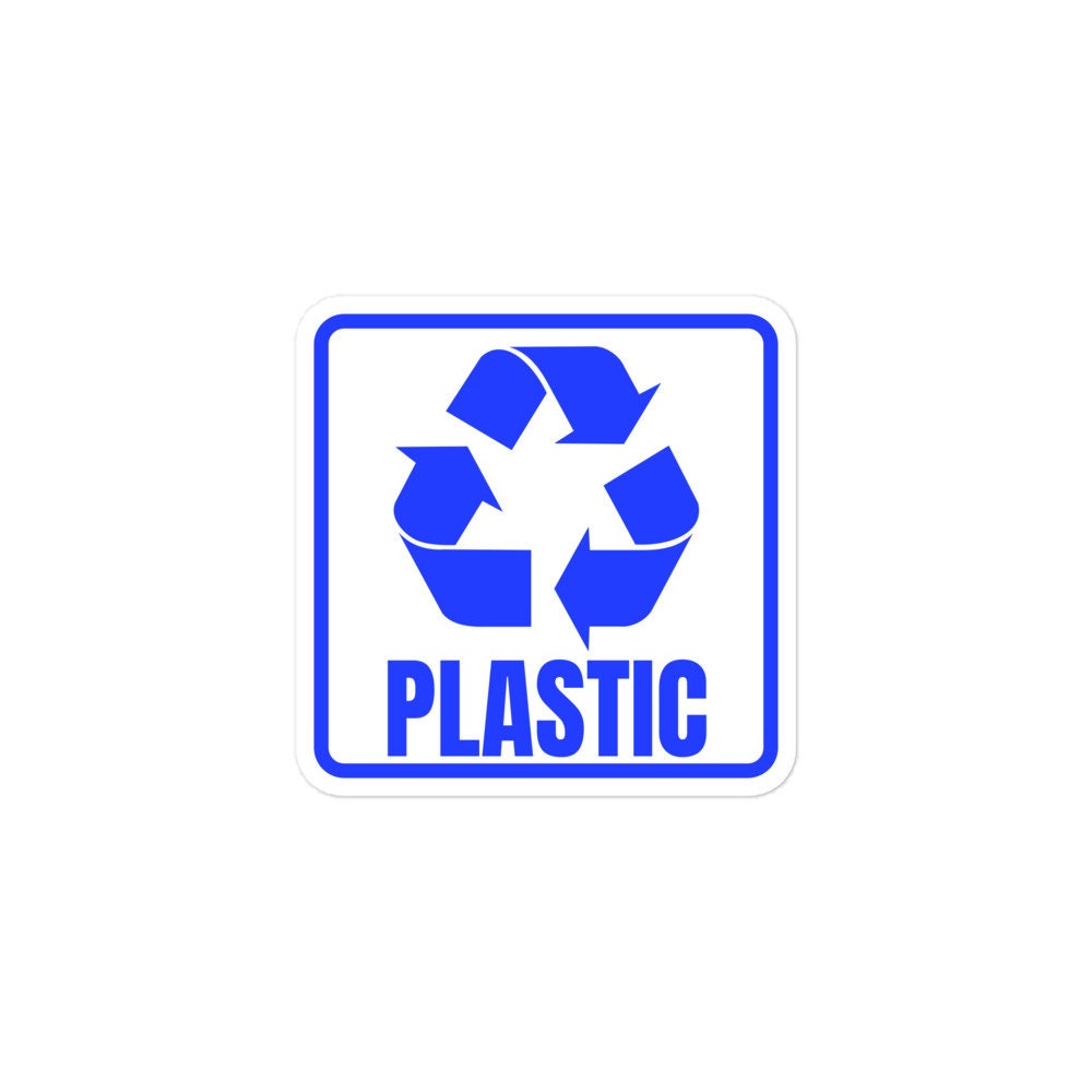 Recycle Plastic Bubble-free Sticker, Recycle Symbol Sticker, Office ...