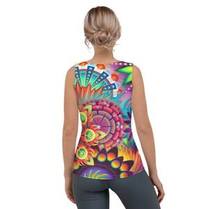 Colorful Abstract Art All Over Print Tank Top Floral Print - Etsy