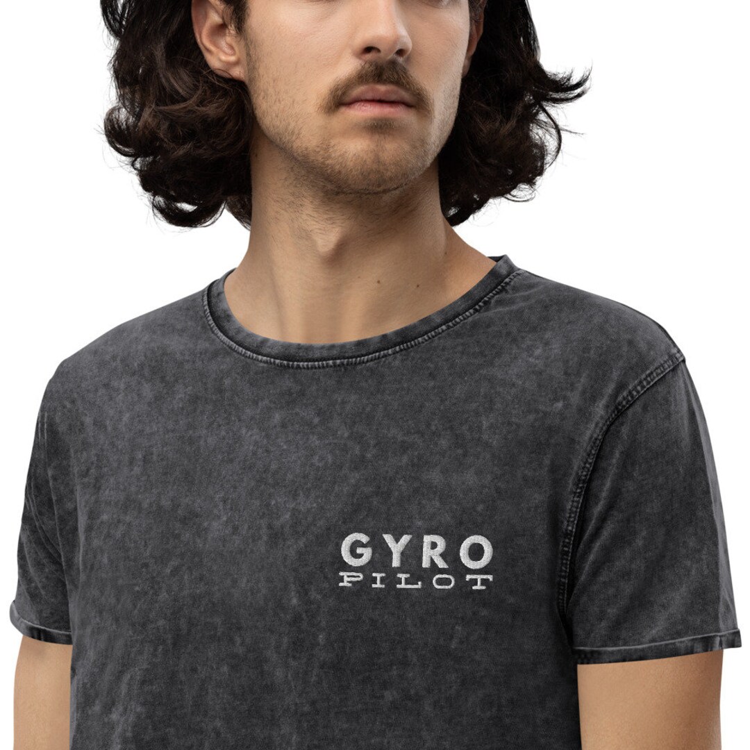 Gyro Pilot Denim T-shirt, Gyro Copter Shirt, Ultralight Aircraft, Sport ...