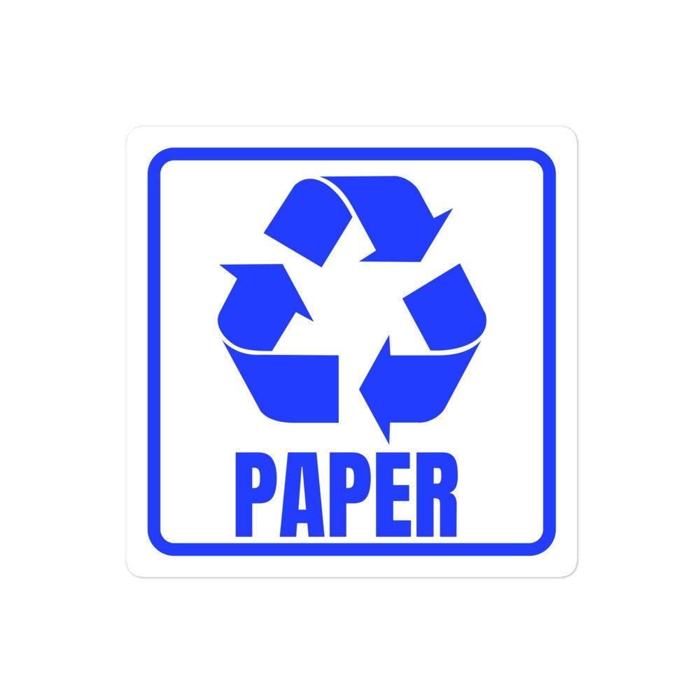 Recycle Symbol Bubble-free Stickers Recycle Paper Sign - Etsy Canada