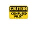 Funny Aviation Stickers, Caution Confused Pilot, Gift for Ultralight ...