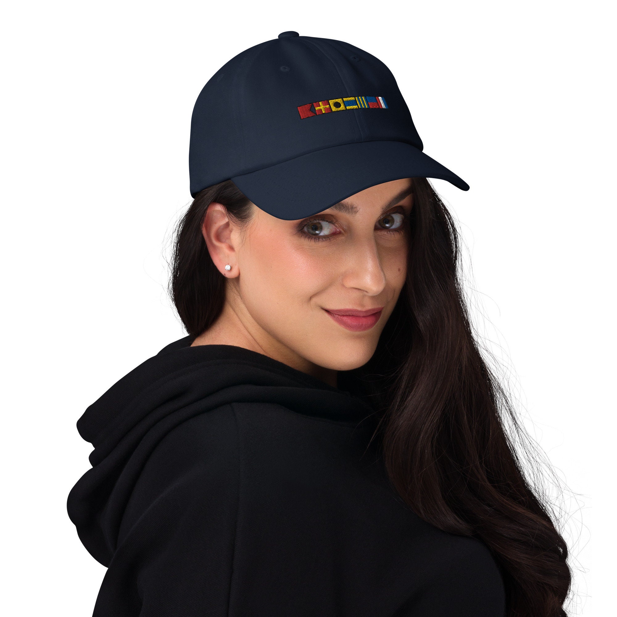 BRIDGET Spelled Out With Nautical Flags Dad Hat, Personalized Semaphore ...