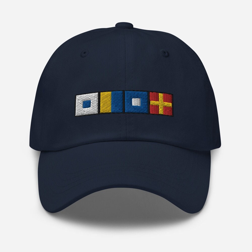 SKPR (skipper) in Nautical Flags Dad Hat, Gift for Sailor, Gift for ...