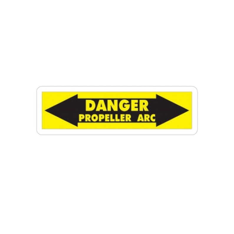 Danger Propeller Arc Transparent Outdoor Stickers, Die-cut, 1pcs ...