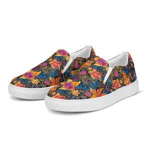 Women’s Batik Inspired Print Slip-on Canvas Shoes, Women's Casual ...
