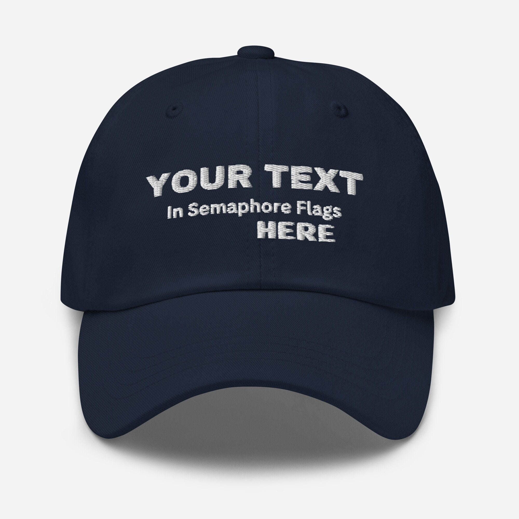 Personalized Nautical Flags Dad Hat, Custom Semaphore Flags Cap ...