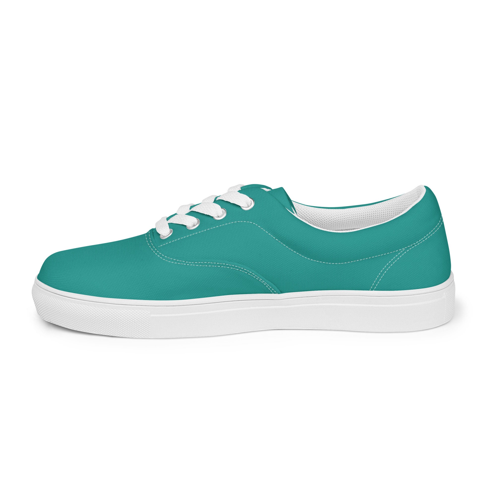 Womens Teal Lace-up Canvas Shoes - Etsy