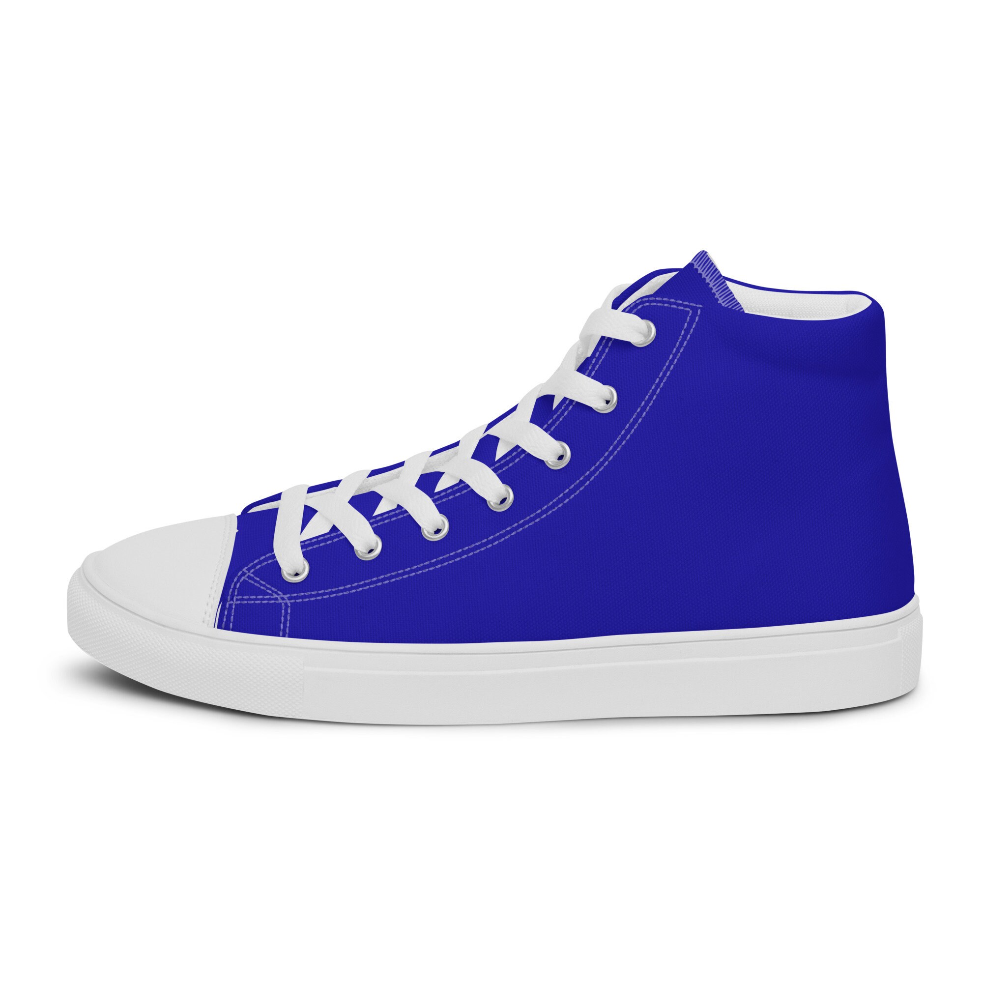 Men’s Royal Blue High Top Canvas Shoes, Men's Blue High Top Sneakers - Etsy