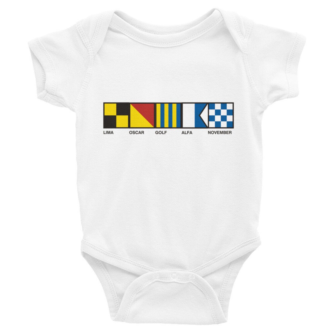 Logan Spelled Out With Signal Flags Infant Bodysuit - Etsy