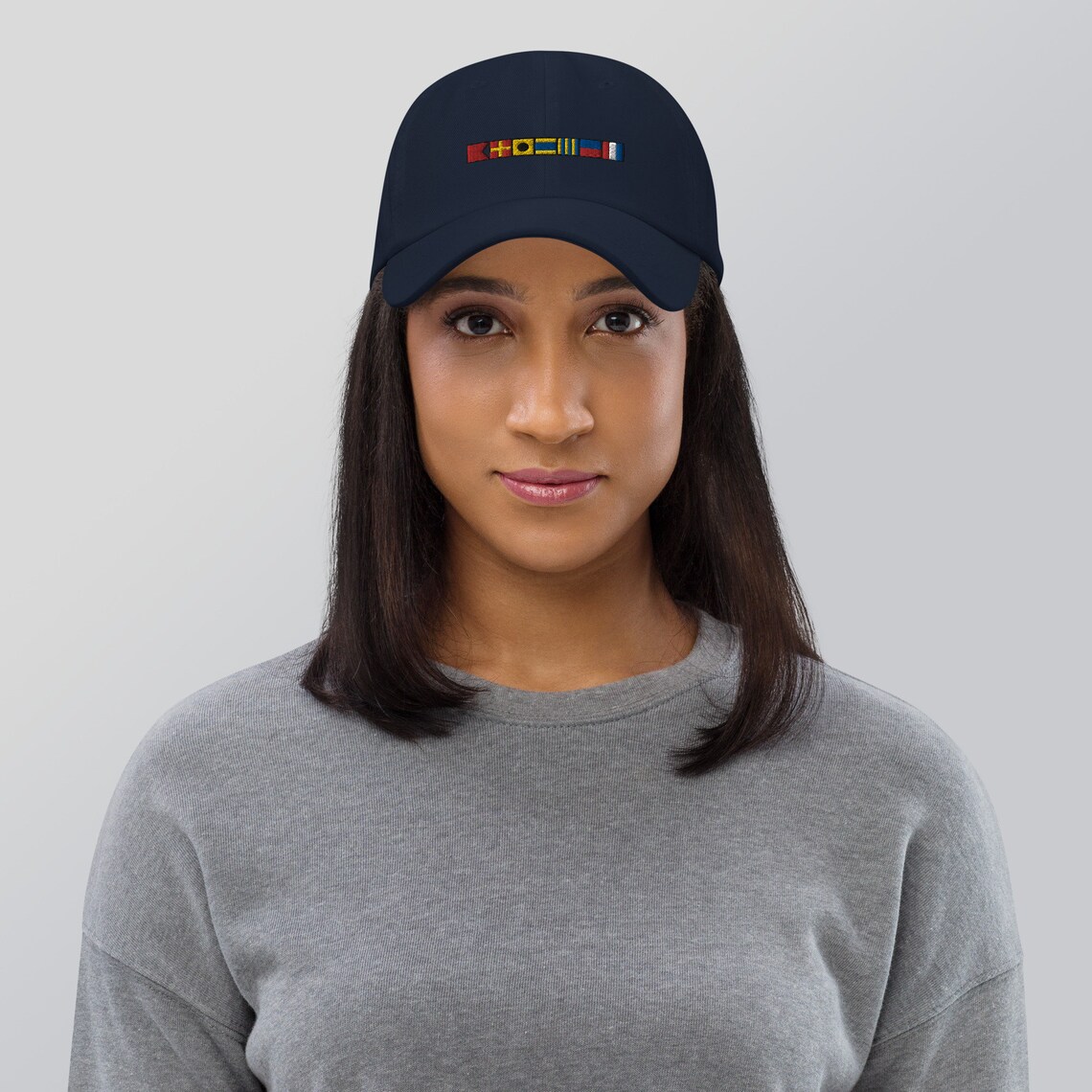BRIDGET Spelled Out With Nautical Flags Dad Hat, Personalized Semaphore ...