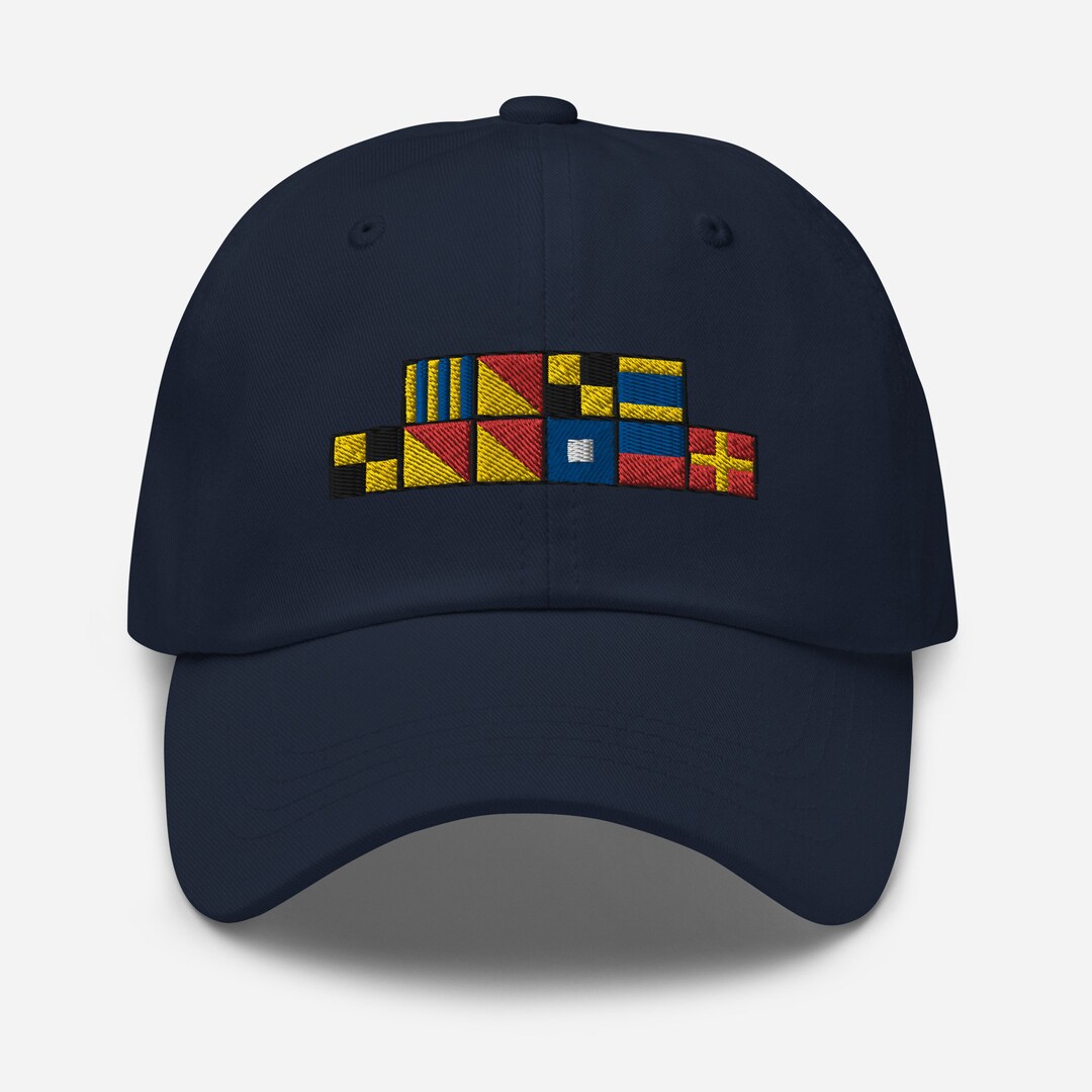 GOLD LOOPER Spelled Out With Nautical Flags Dad Hat, Semaphore Flag ...