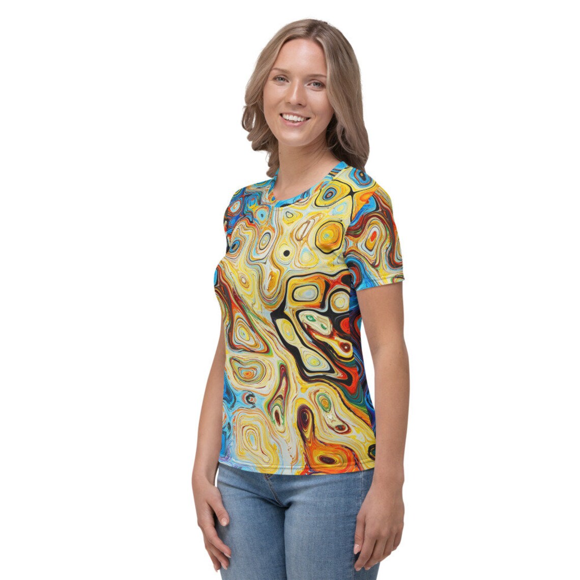 Abstract Art Women's T-shirt All Over Print Shirt - Etsy
